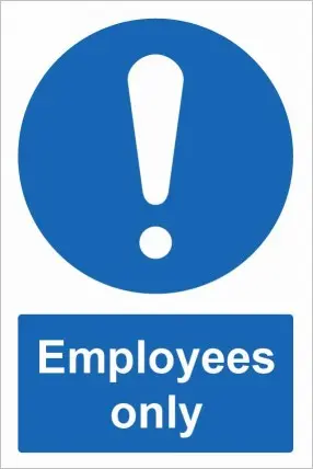 Employees only | SafetySigns.mu