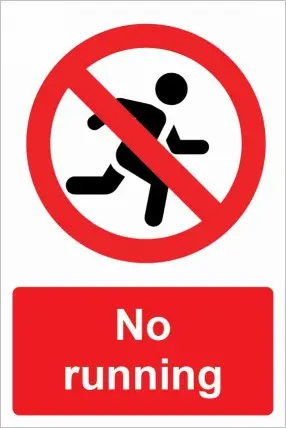 No Running | SafetySigns.mu